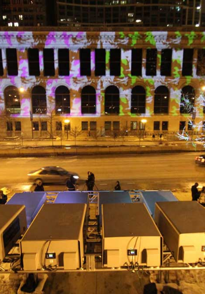 Chicago Building Projection | Outdoor Light Show for Events & Advertising